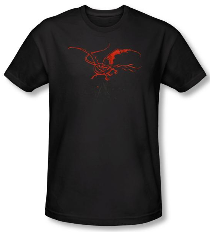 Hobbit Shirt Movie Unexpected Journey Loyalty Smaug Black Slim Fit Tee ...