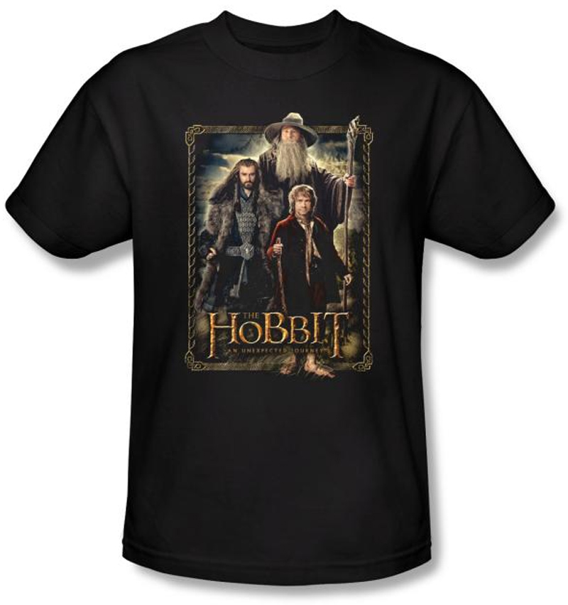 Hobbit Shirt Movie Unexpected Journey Loyalty Three Black Adult Tee ...
