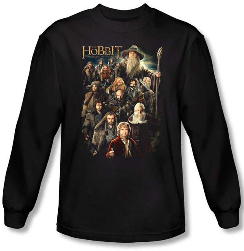 Hobbit Shirt Unexpected Journey Loyalty Somber Company Long Sleeve Tee ...