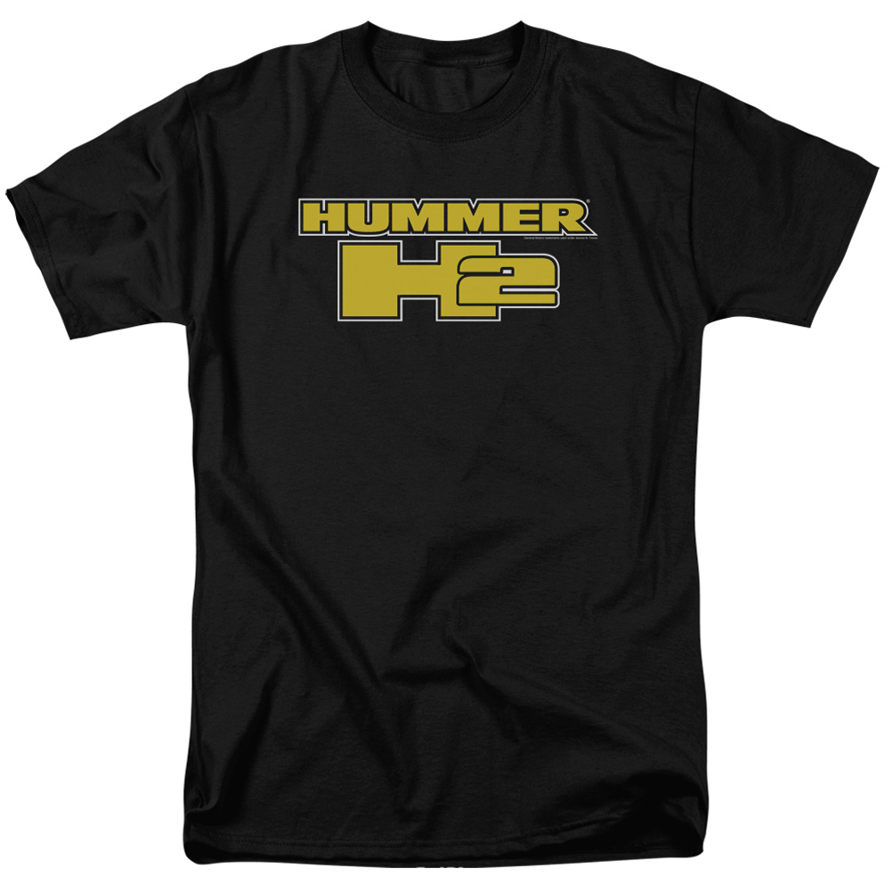 Hummer Shirt H2 Block Logo Black T-Shirt - Hummer H2 Block Logo Shirts
