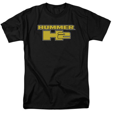 Hummer Shirt H2 Block Logo Black T-Shirt - Hummer H2 Block Logo Shirts