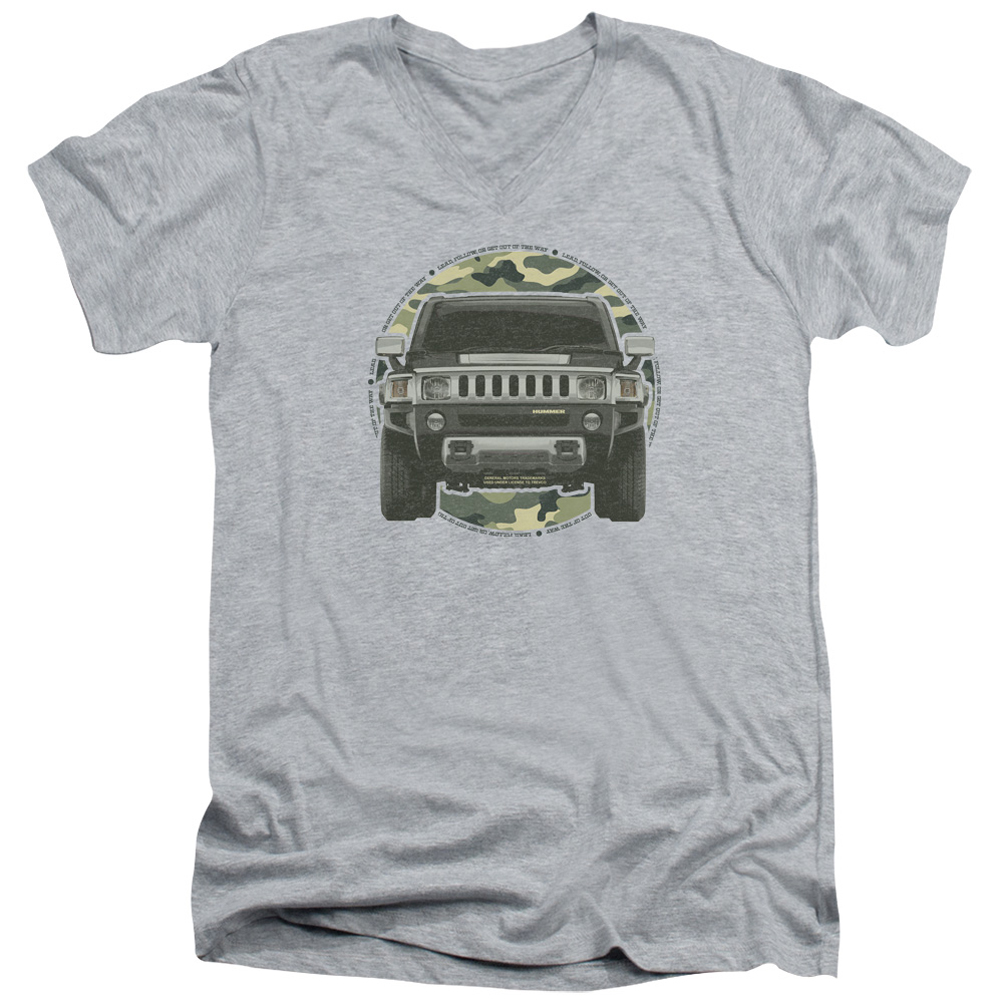 Hummer Slim Fit V-Neck Shirt Lead Or Follow Athletic Heather T-Shirt ...