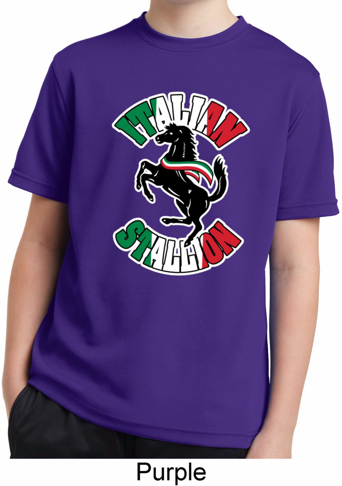Italian Stallion Kids Moisture Wicking Shirt - Italian Stallion Kids Shirts