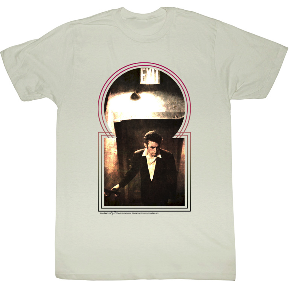 James Dean Shirt Key Dean Adult Dirty White Tee T-Shirt - James Dean Shirts