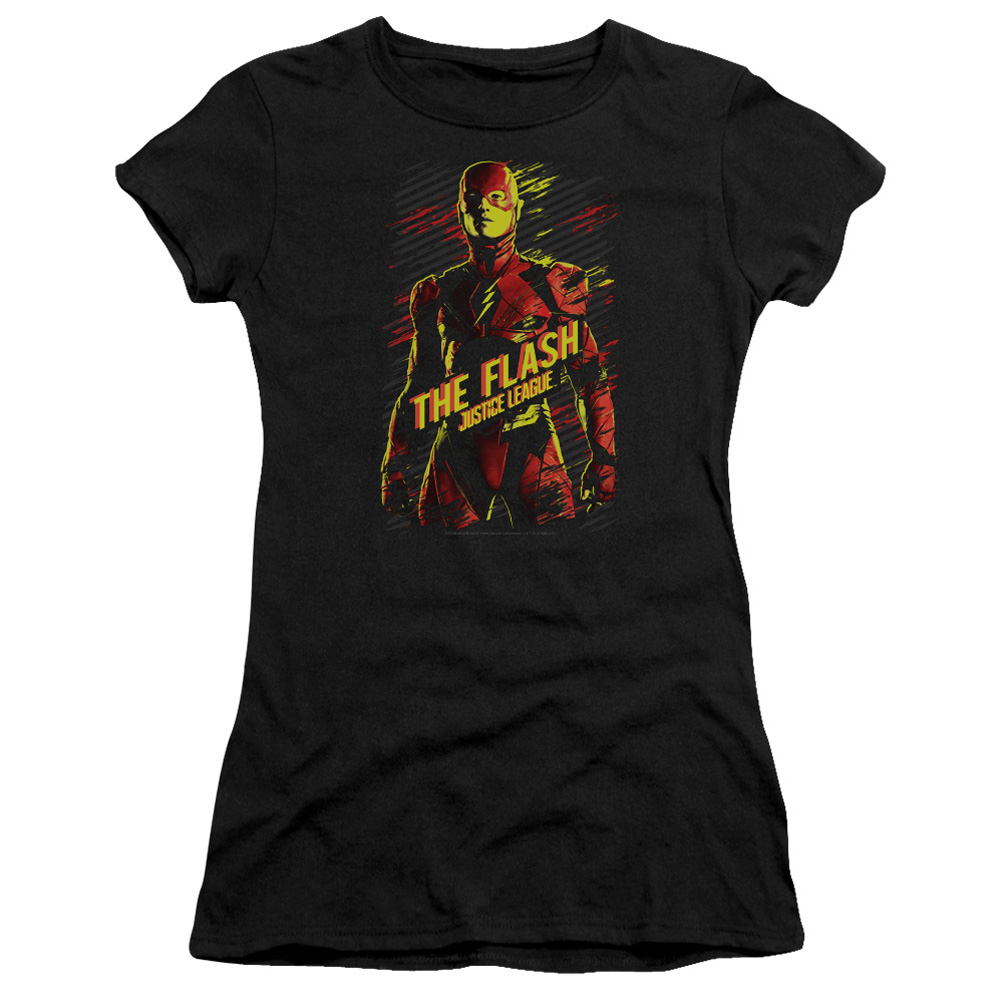 Justice League Movie Juniors Shirt The Flash Black T-Shirt - Justice ...
