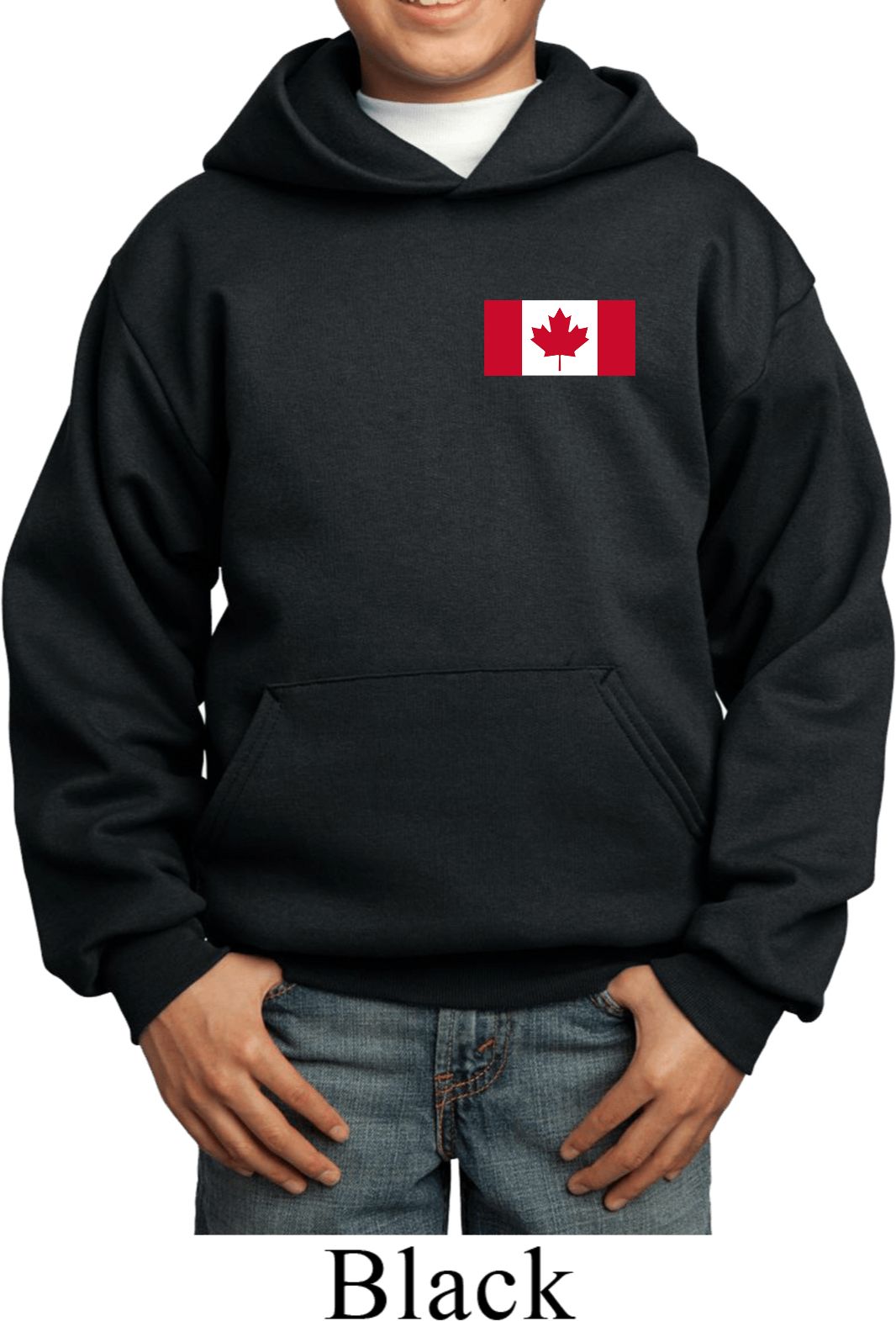 Kids Canada Hoodie Canadian Flag Pocket Print Youth Hoody - Canadian ...