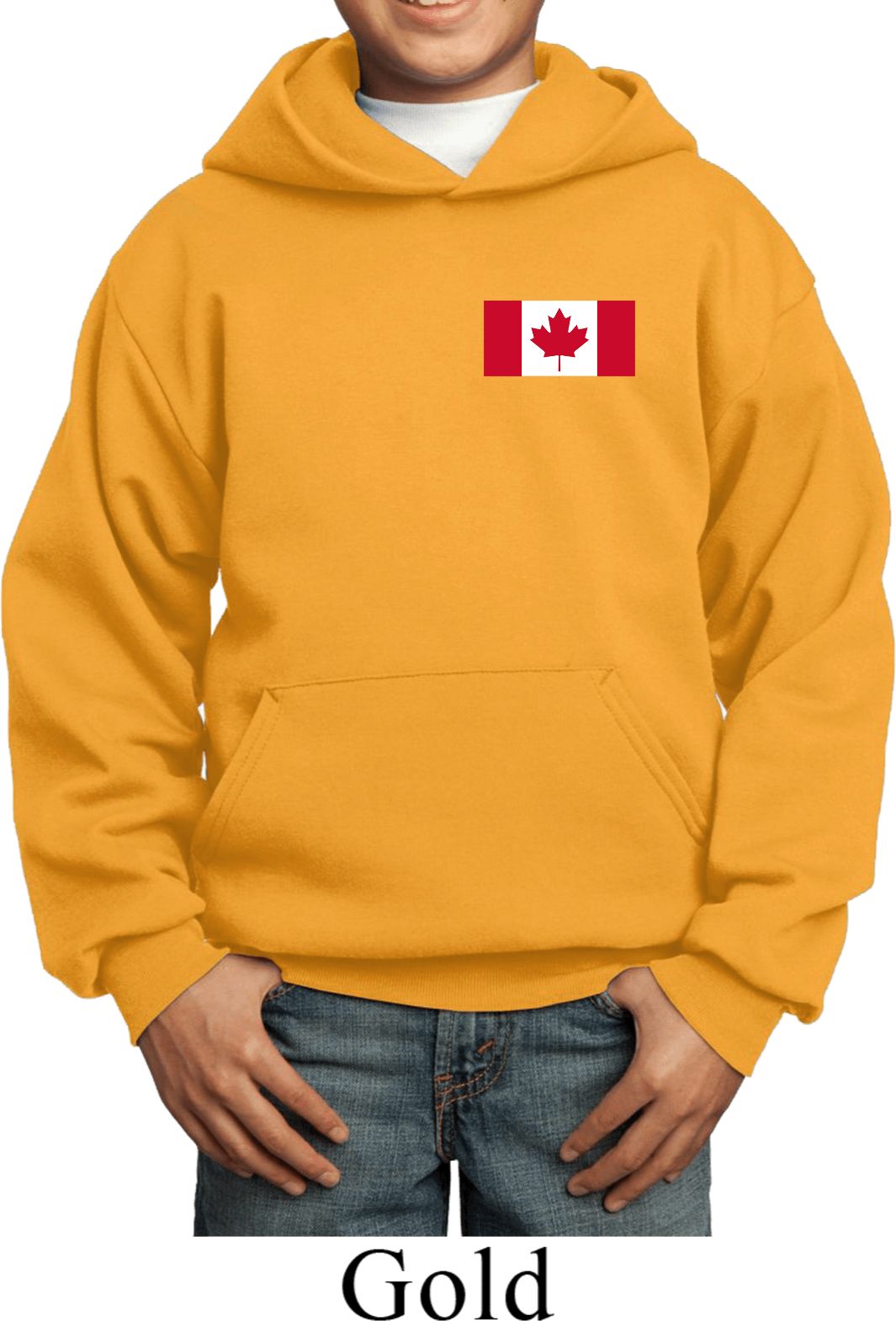 Kids Canada Hoodie Canadian Flag Pocket Print Youth Hoody - Canadian ...