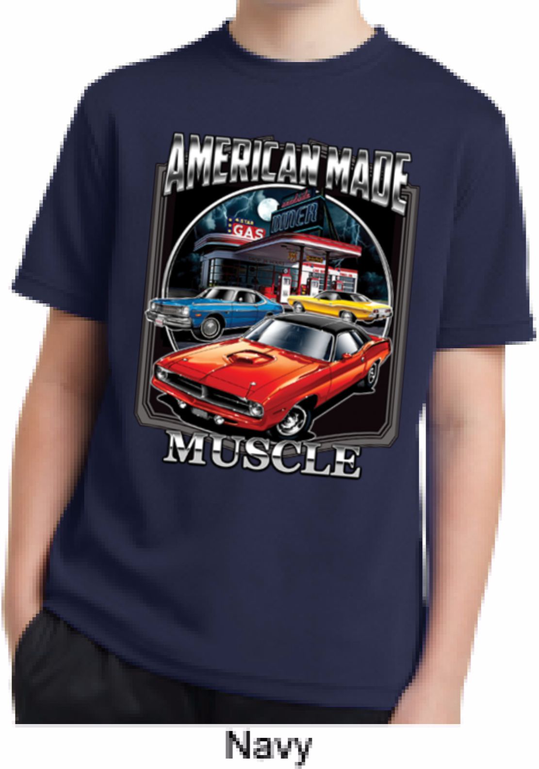 Kids Dodge Shirt Chrysler American Made Moisture Wicking Tee T-Shirt ...