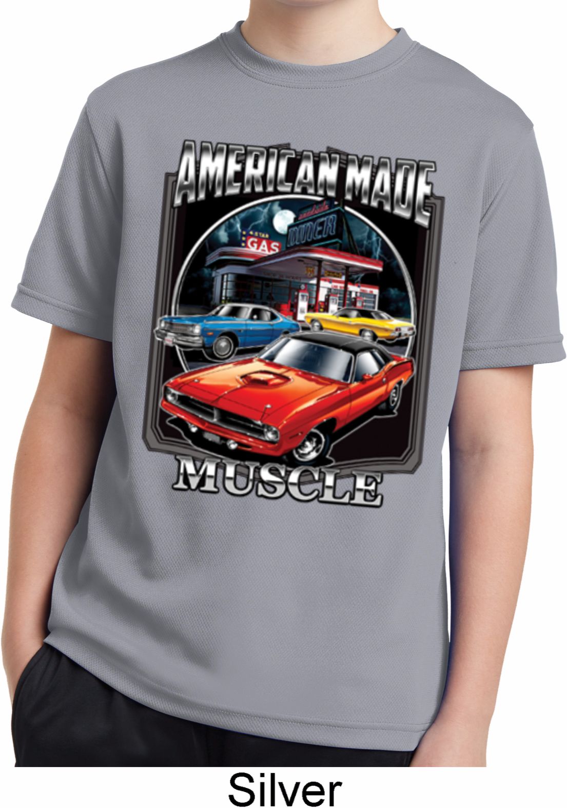 Kids Dodge Shirt Chrysler American Made Moisture Wicking Tee T-Shirt ...