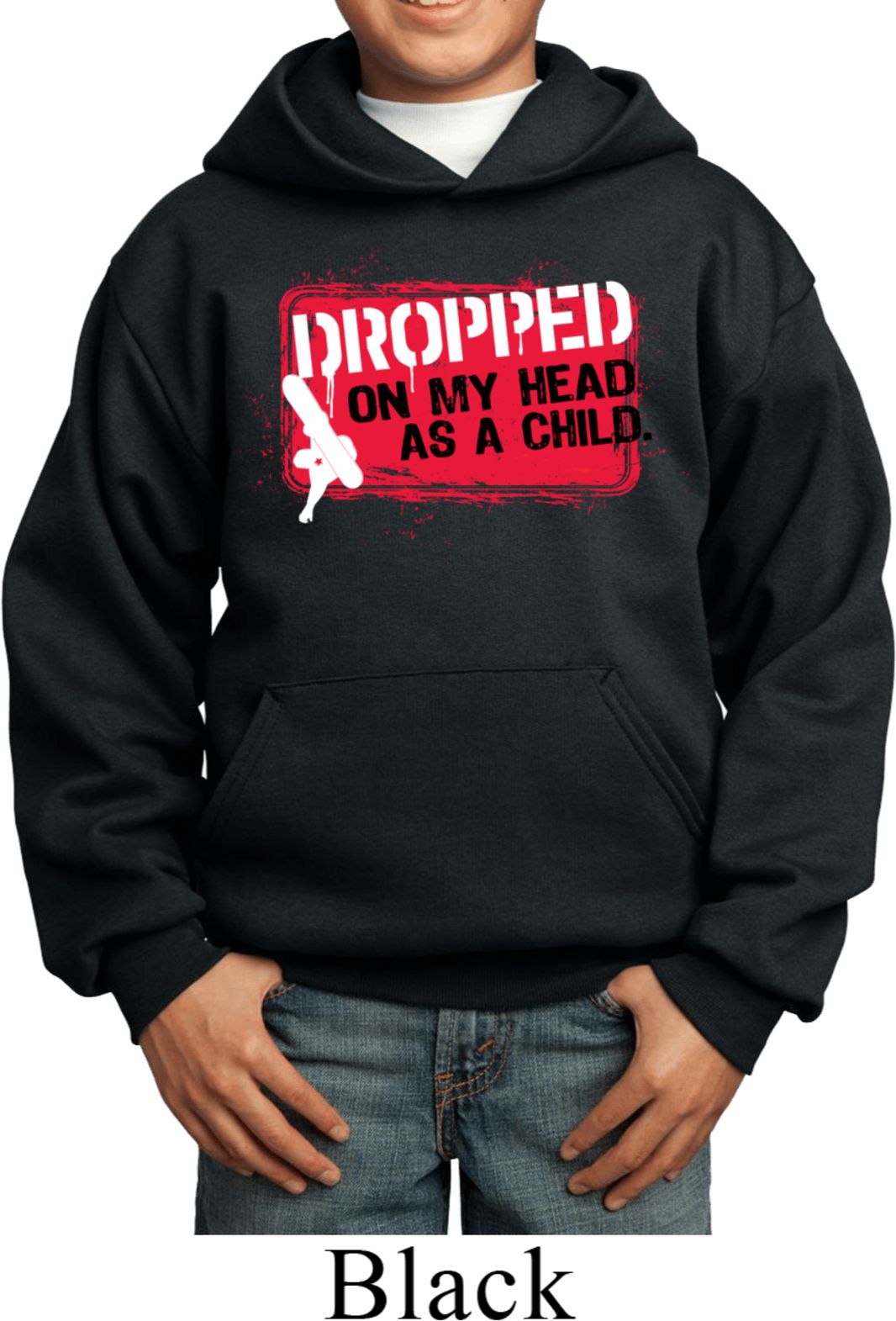 Kids Funny Hoodie Dropped On My Head Hoody - Dropped On My Head As A ...