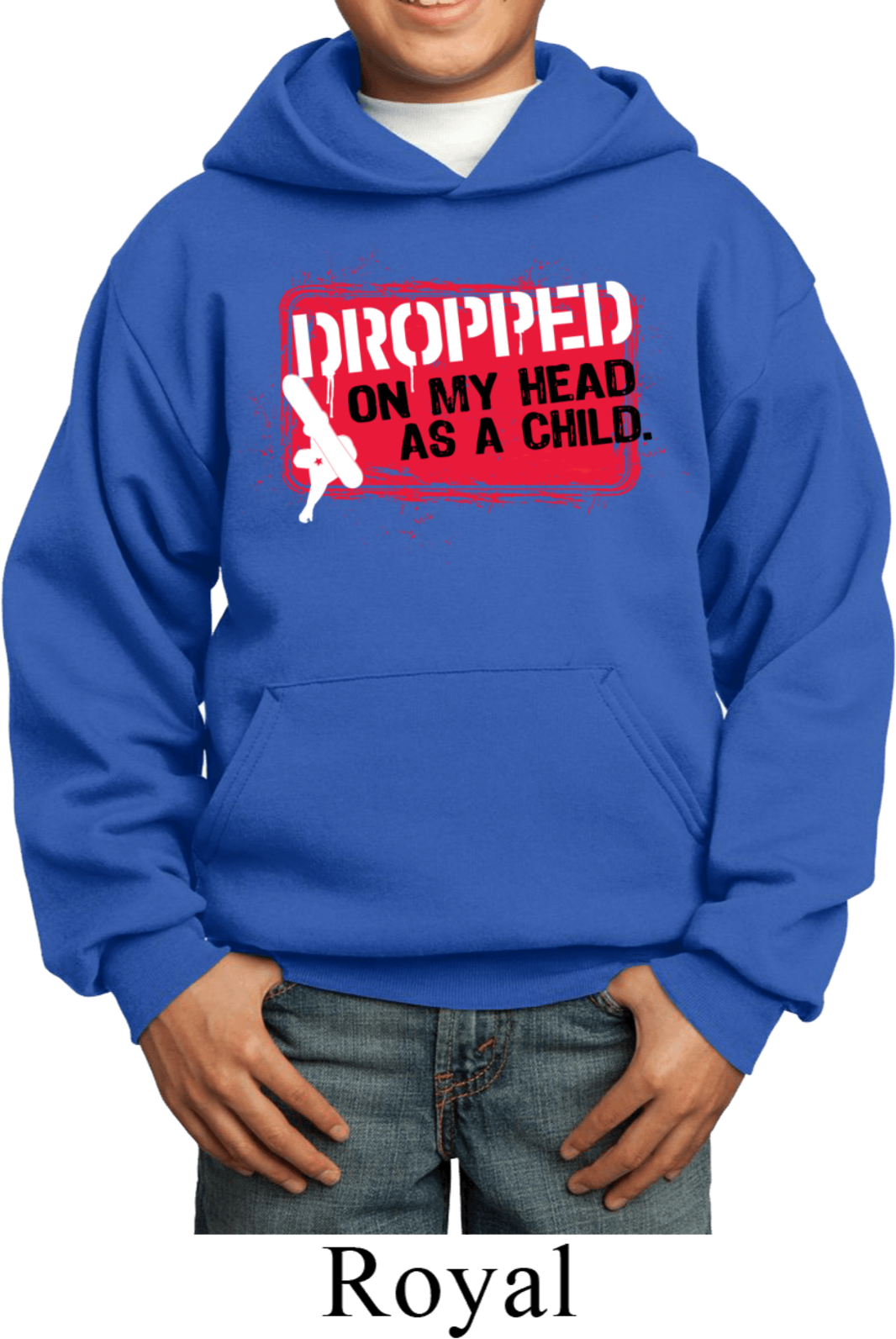 Kids Funny Hoodie Dropped On My Head Hoody - Dropped On My Head As A ...