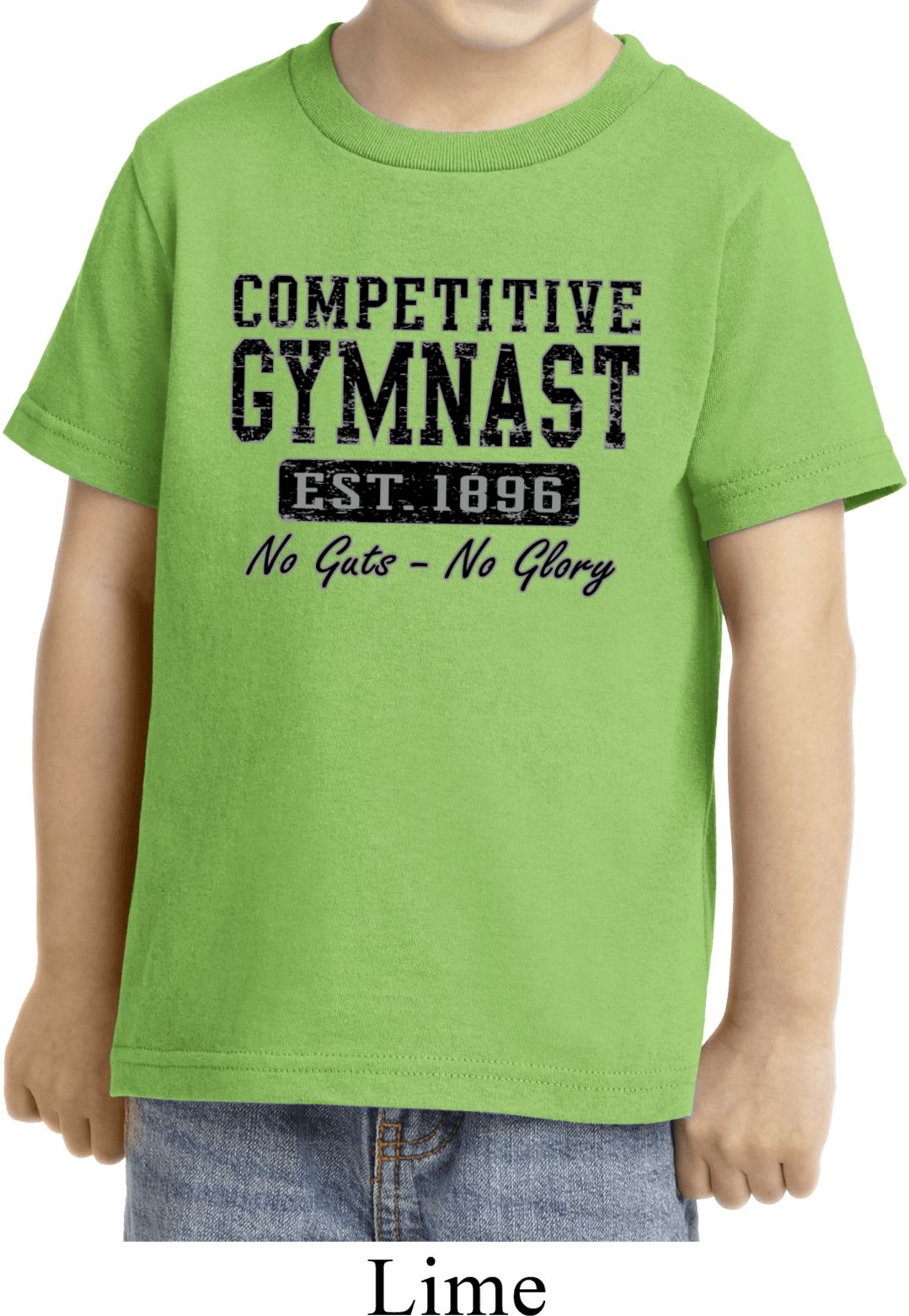 Kids Gymnastics Shirt Competitive Gymnast Toddler Tee T-Shirt ...