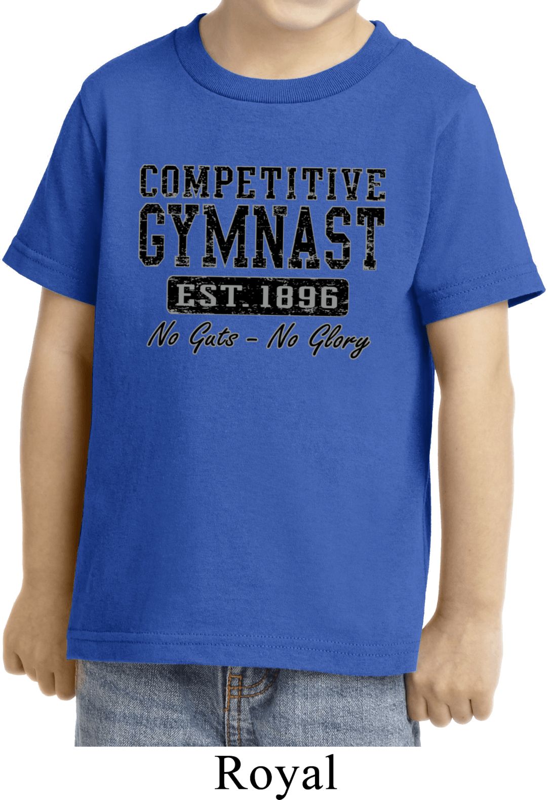 Kids Gymnastics Shirt Competitive Gymnast Toddler Tee T-Shirt ...