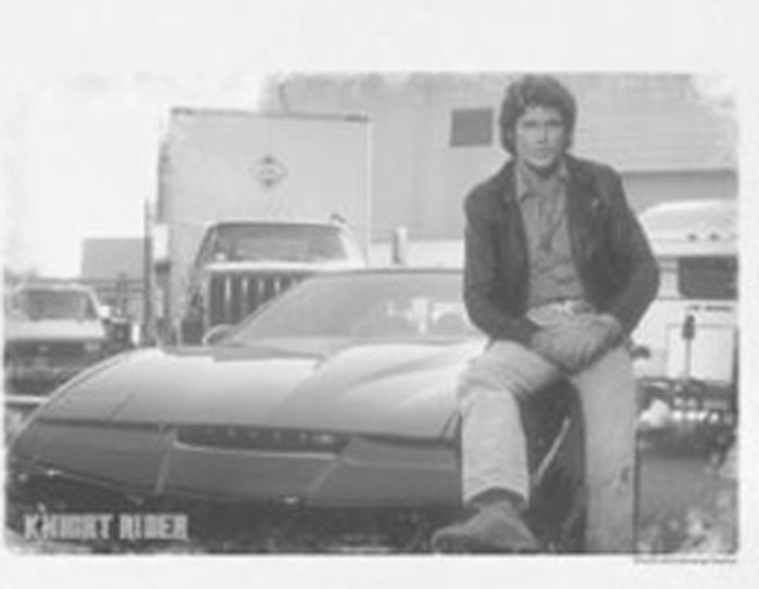 Knight Rider Black And White Photo Shirts - Knight Rider Shirts
