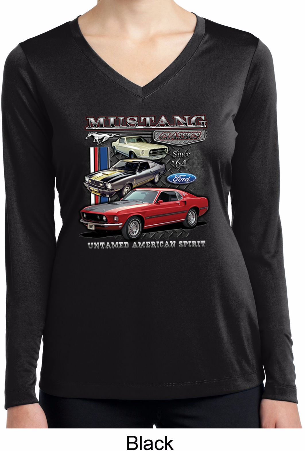 Ladies Ford Classic Mustangs Untamed Dry Wicking Long Sleeve - Ford ...
