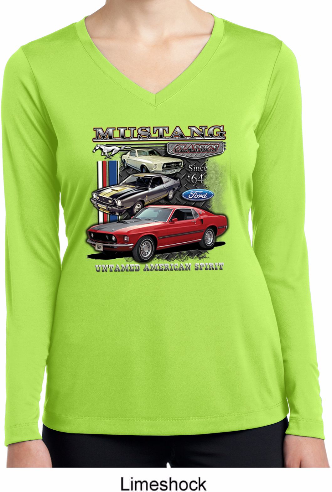 Ladies Ford Classic Mustangs Untamed Dry Wicking Long Sleeve - Ford ...