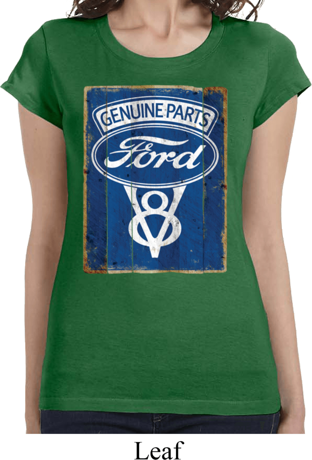 Ladies Ford Shirt V8 Genuine Ford Parts Longer Length Tee T-Shirt - V8 ...