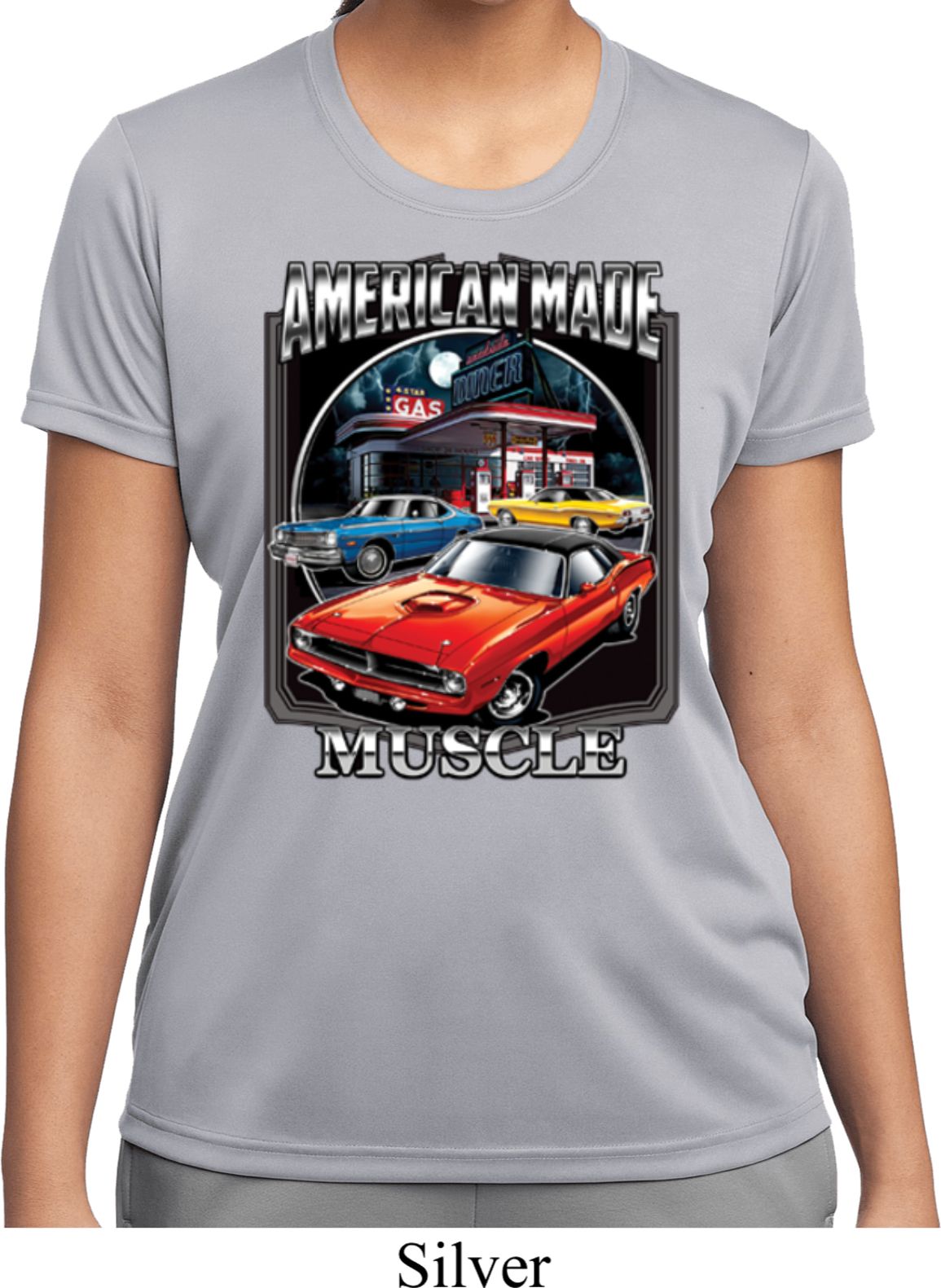 Ladies Shirt Chrysler American Made Moisture Wicking Tee T-Shirt ...