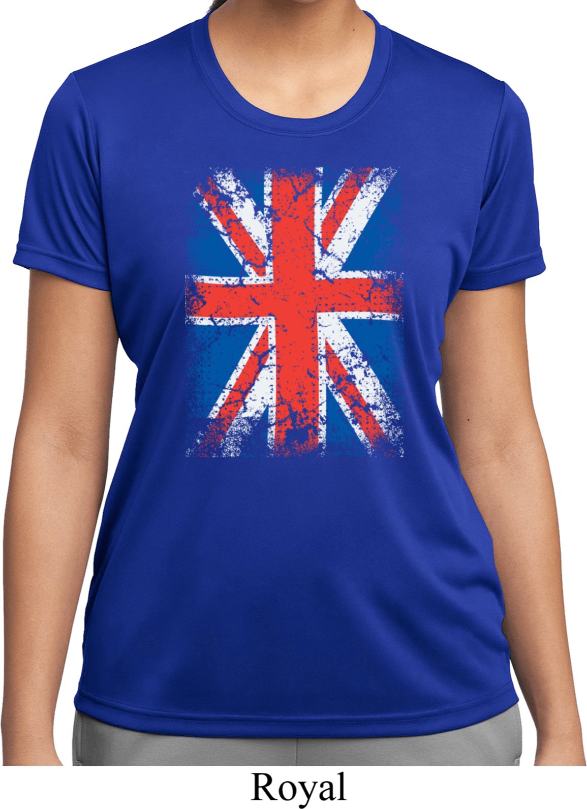 Ladies UK Flag Shirt Union Jack Moisture Wicking Tee T-Shirt - Union ...