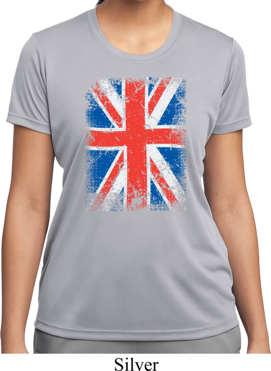 Ladies UK Flag Shirt Union Jack Moisture Wicking Tee T-Shirt - Union ...