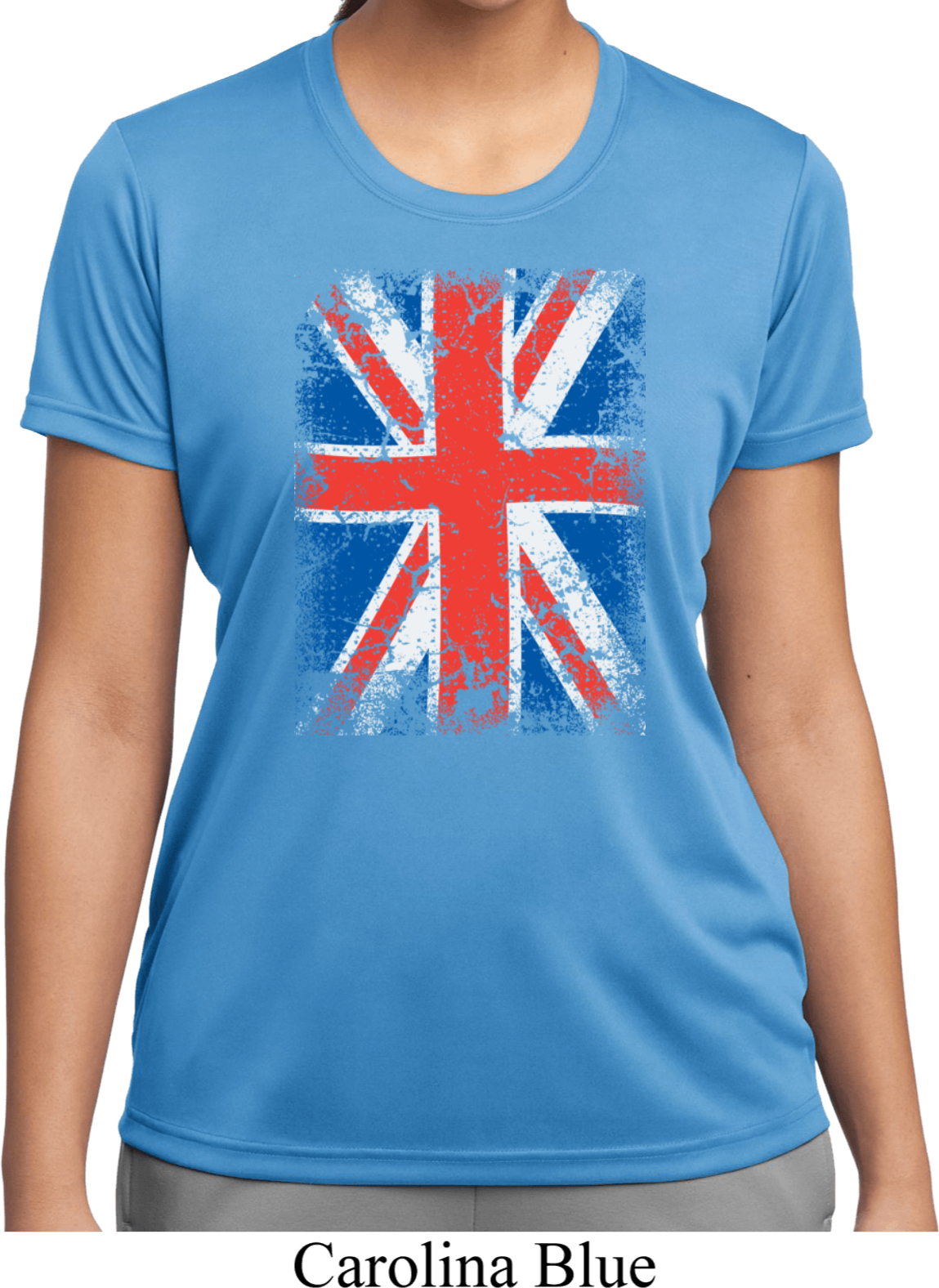 Ladies UK Flag Shirt Union Jack Moisture Wicking Tee T-Shirt - Union ...