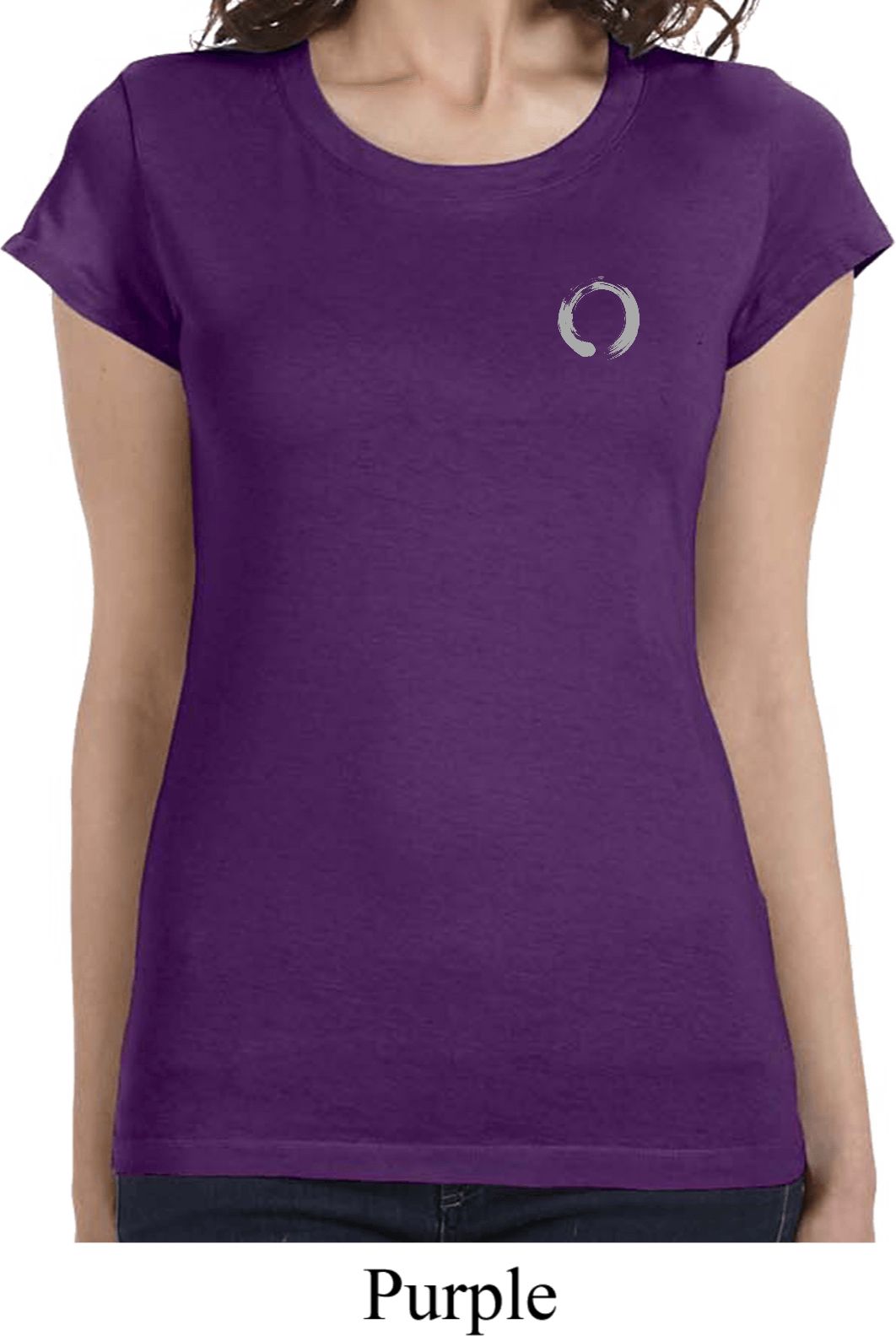 Ladies Yoga Shirt Enso Pocket Print Longer Length Tee T-Shirt - Enso ...