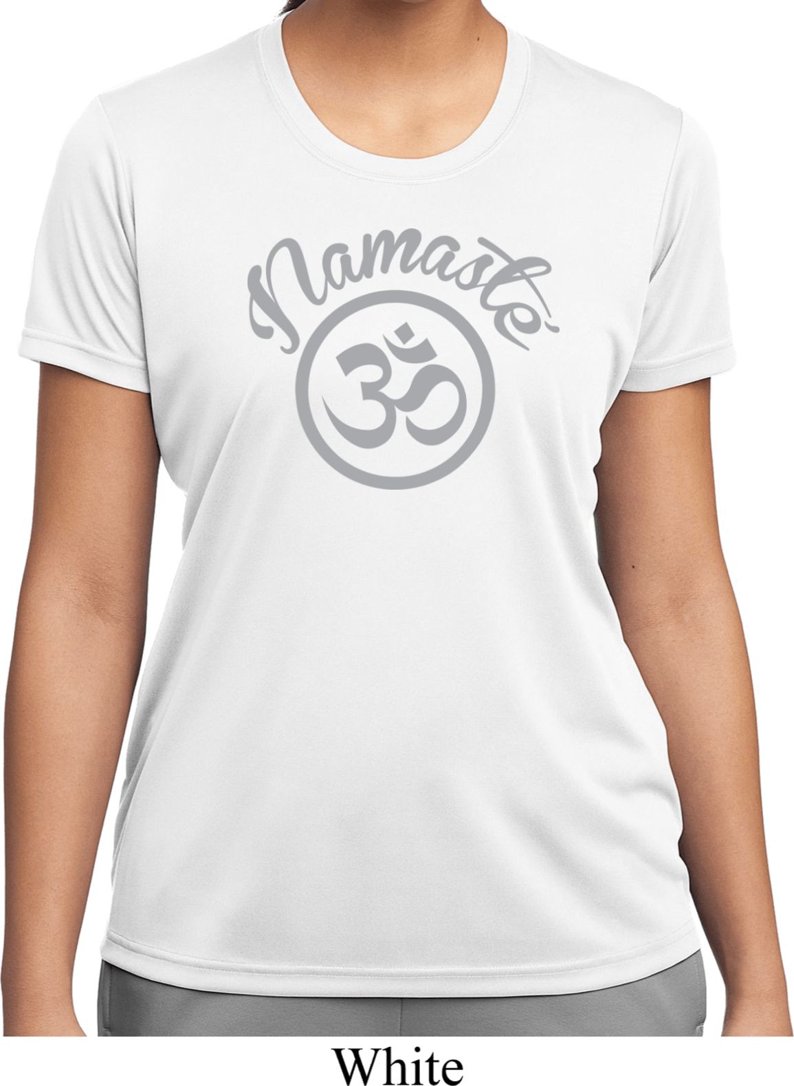 Ladies Yoga Shirt Namaste Om Moisture Wicking Tee T-Shirt - Namaste Om ...