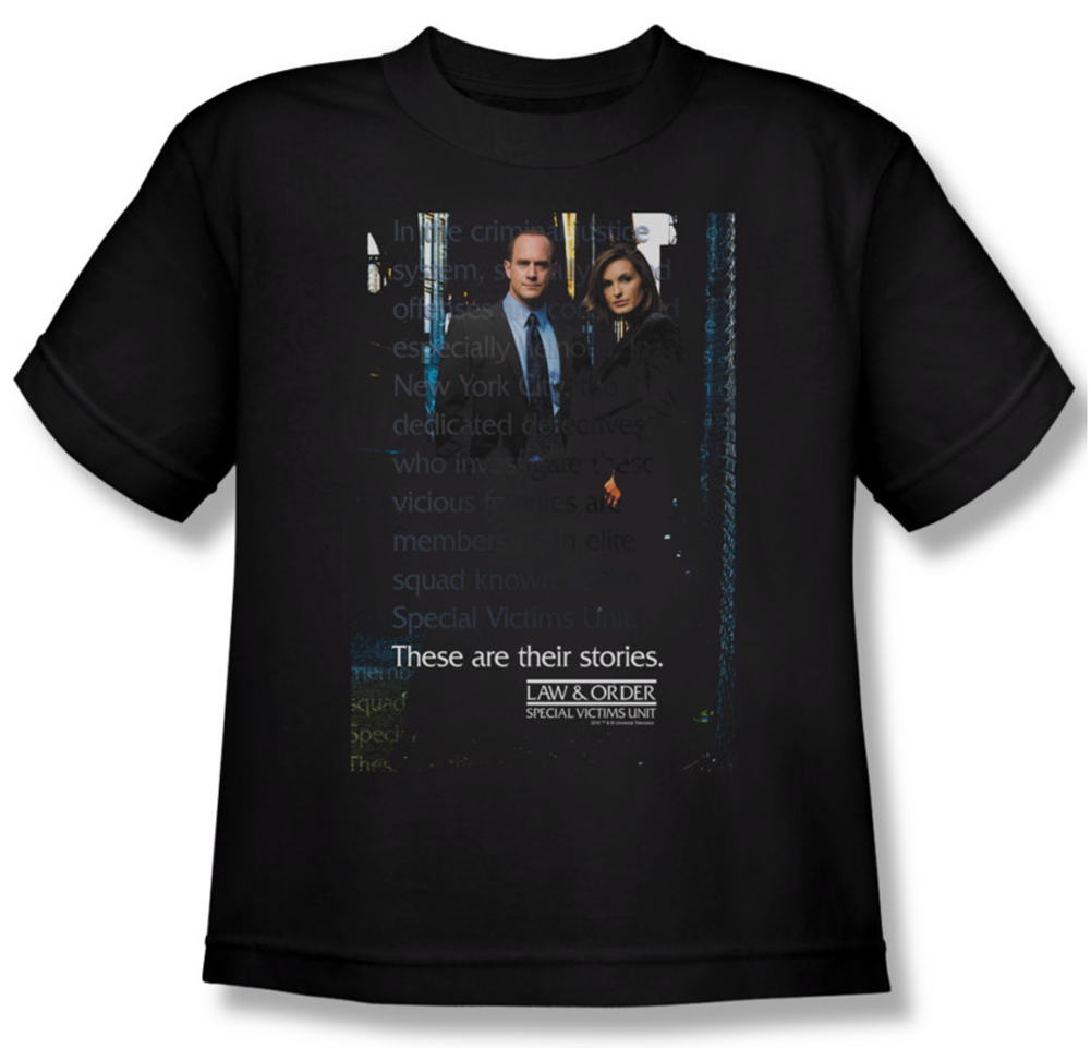Law & Order: SVU Shirt Kids SVU Black Youth Tee T-Shirt - Law & Order ...