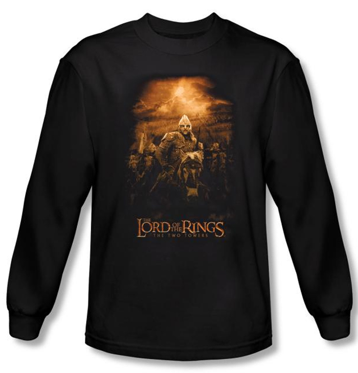 Lord Of The Rings Long Sleeve T-Shirt Riders of Rohan Black Tee - Lord ...