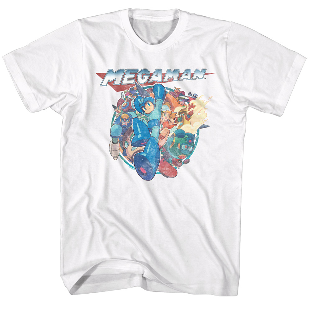 Mega Man Shirt Megafriends White T-Shirt - Mega Man Shirts