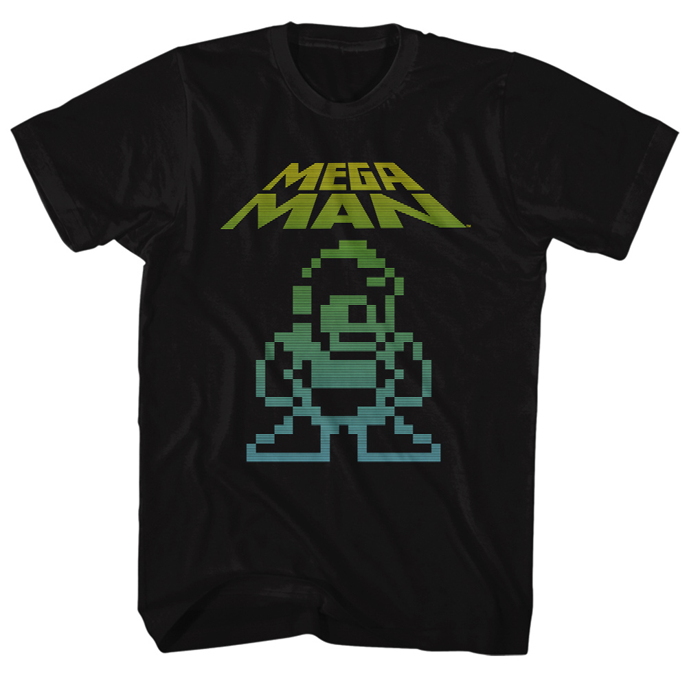 Mega Man Shirt Pixel Black T-Shirt - Mega Man Shirts