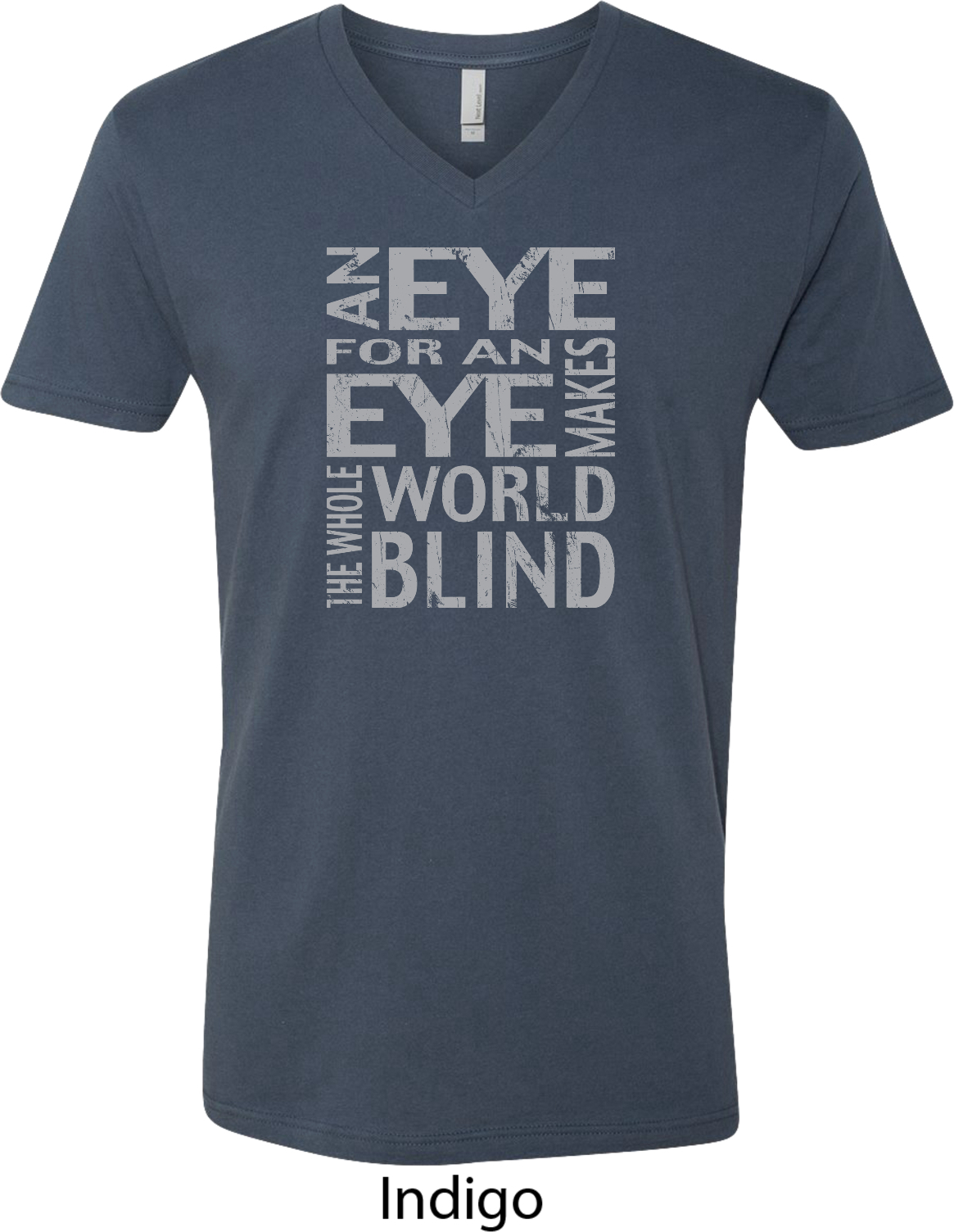 Mens An Eye for an Eye V-neck Shirt - An Eye for an Eye Mens Shirts