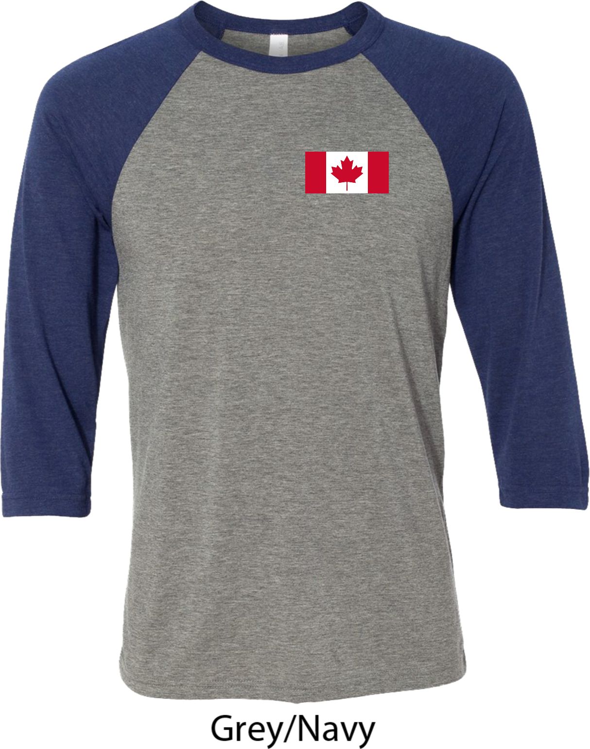 Mens Canada Tee Canadian Flag Pocket Print Raglan Shirt - Canadian Flag ...