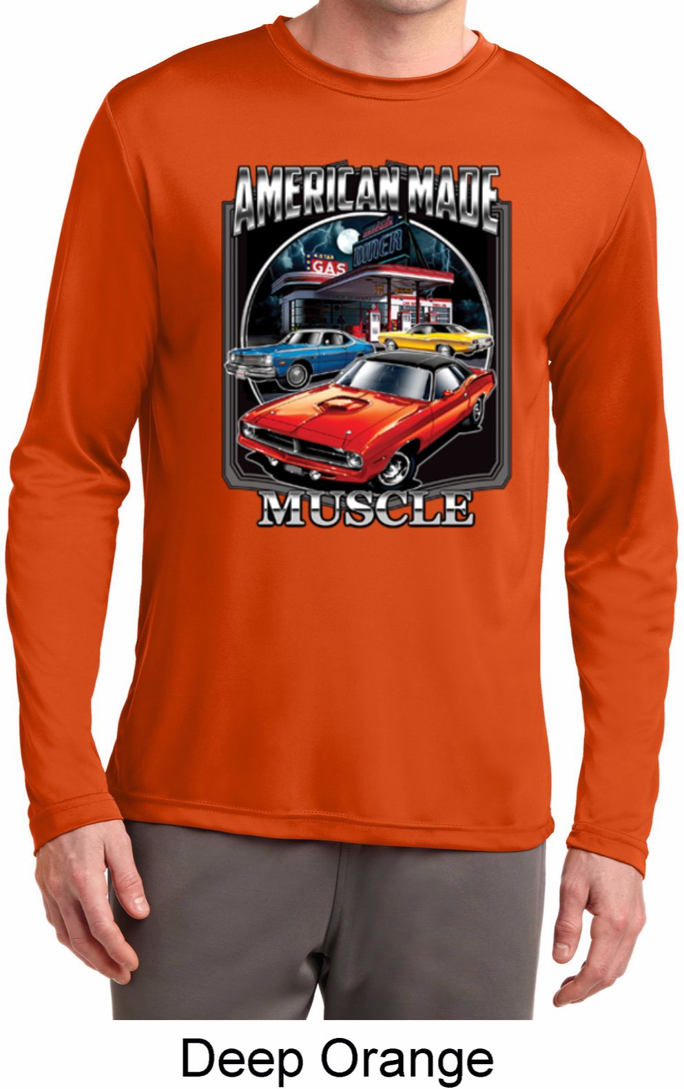 Mens Dodge Shirt Chrysler American Made Dry Wicking Long Sleeve Shirt ...