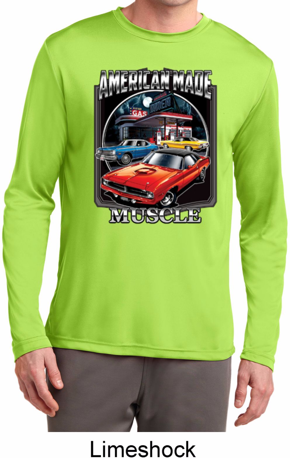 Mens Dodge Shirt Chrysler American Made Dry Wicking Long Sleeve Shirt ...