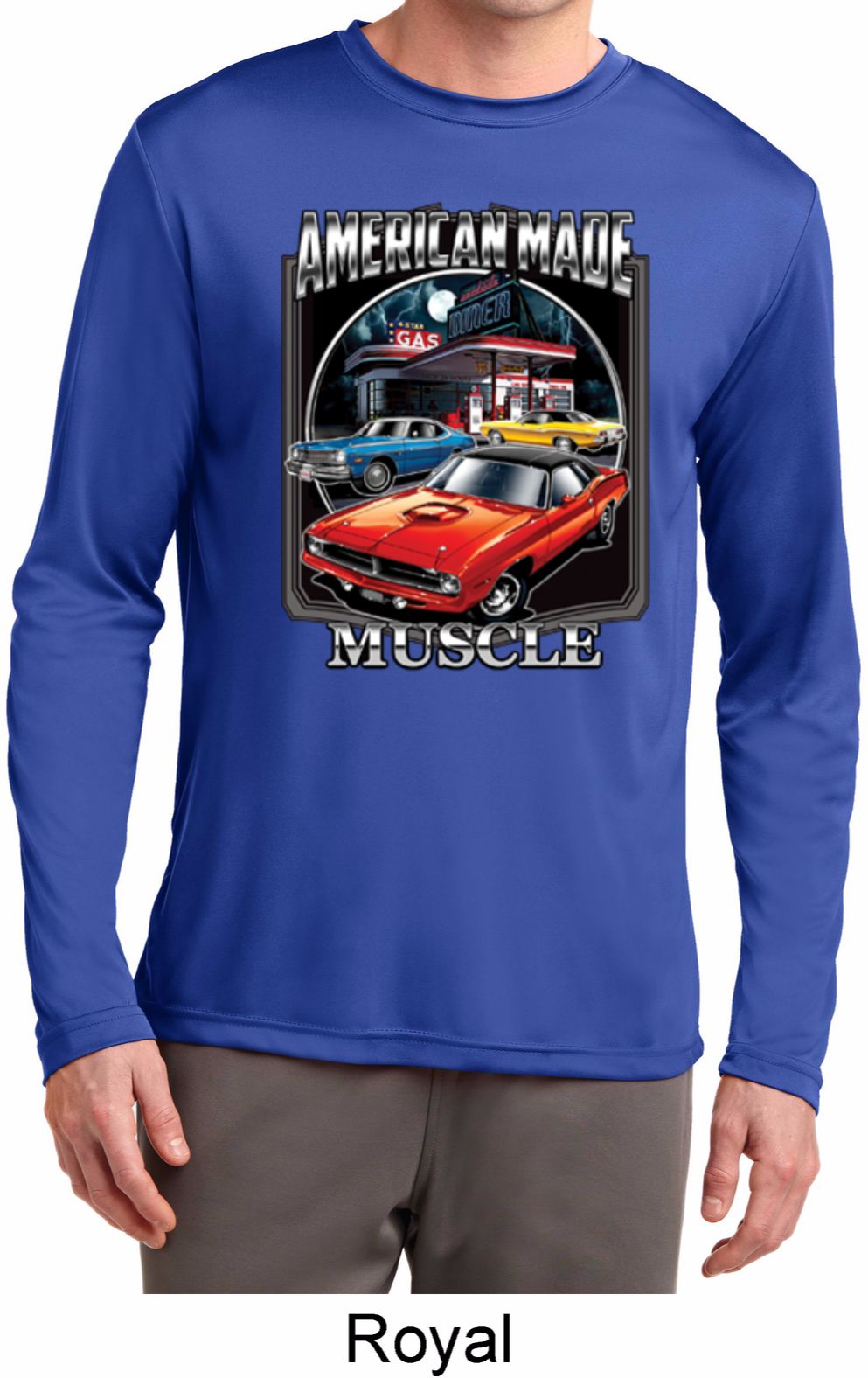 Mens Dodge Shirt Chrysler American Made Dry Wicking Long Sleeve Shirt ...