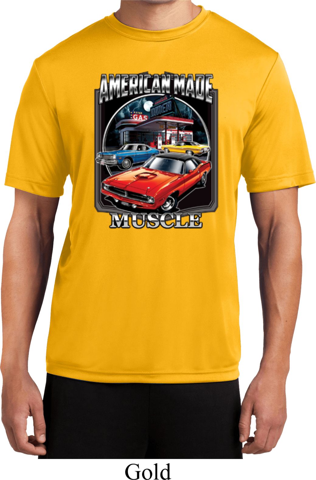 Mens Dodge Shirt Chrysler American Made Moisture Wicking Tee T-Shirt ...