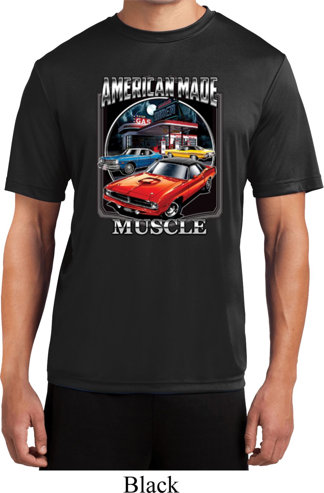 Mens Dodge Shirt Chrysler American Made Moisture Wicking Tee T-Shirt ...