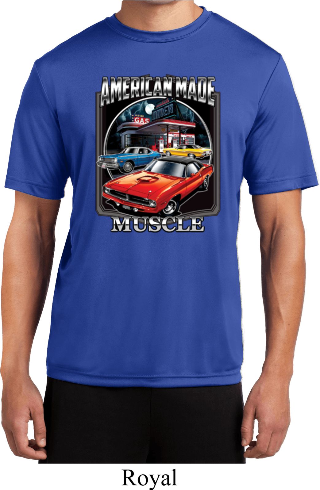 Mens Dodge Shirt Chrysler American Made Moisture Wicking Tee T-Shirt ...