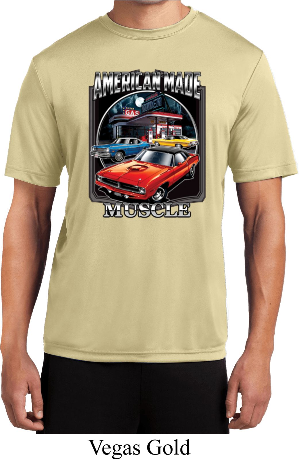 Mens Dodge Shirt Chrysler American Made Moisture Wicking Tee T-Shirt ...
