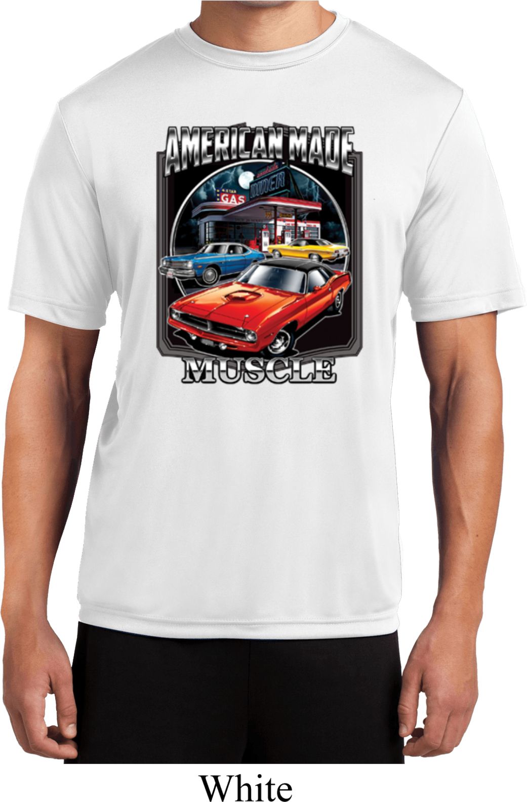 Mens Dodge Shirt Chrysler American Made Moisture Wicking Tee T-Shirt ...