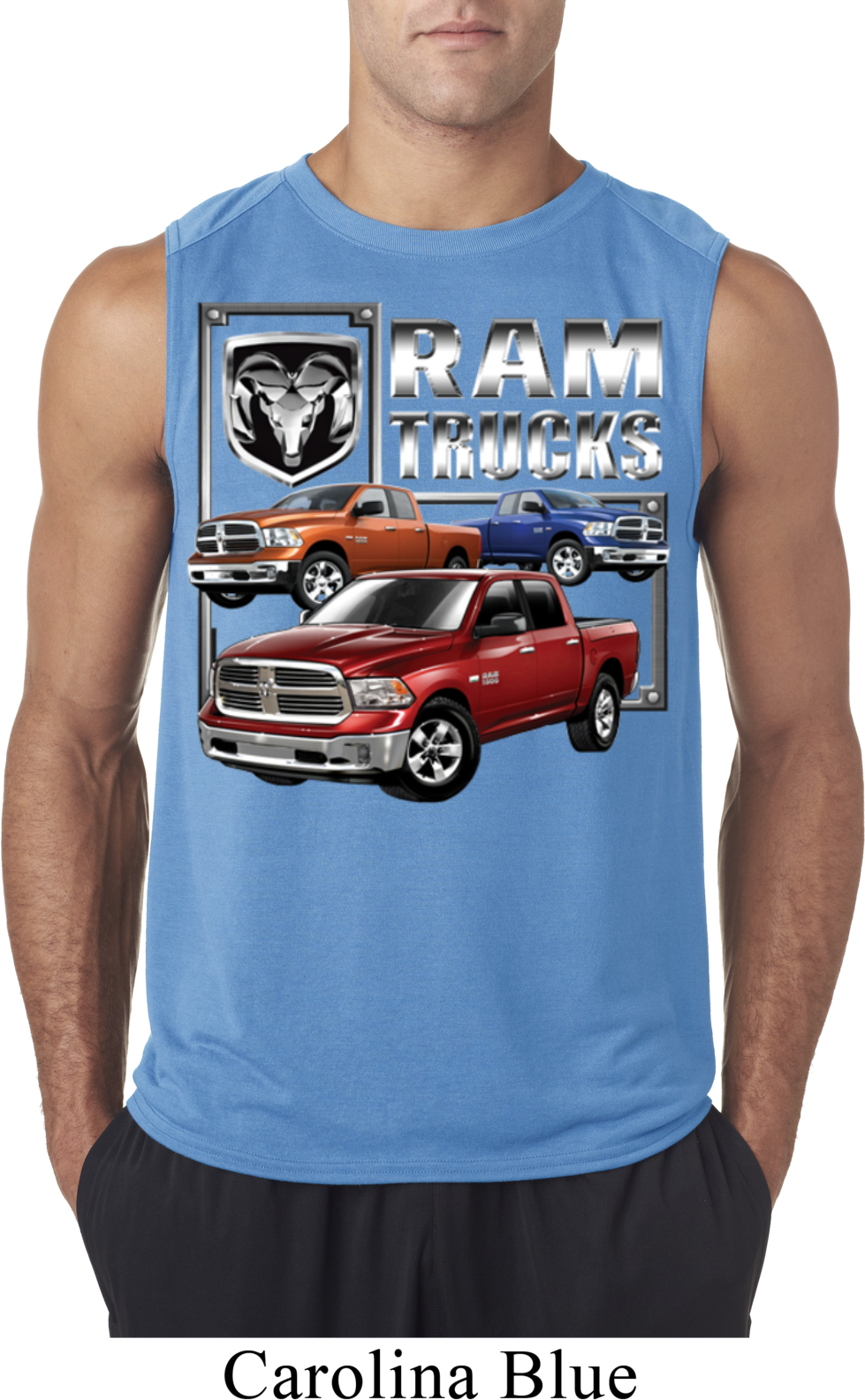 Mens Dodge Shirt Ram Trucks Sleeveless Tee T-Shirt - Dodge Ram Trucks ...