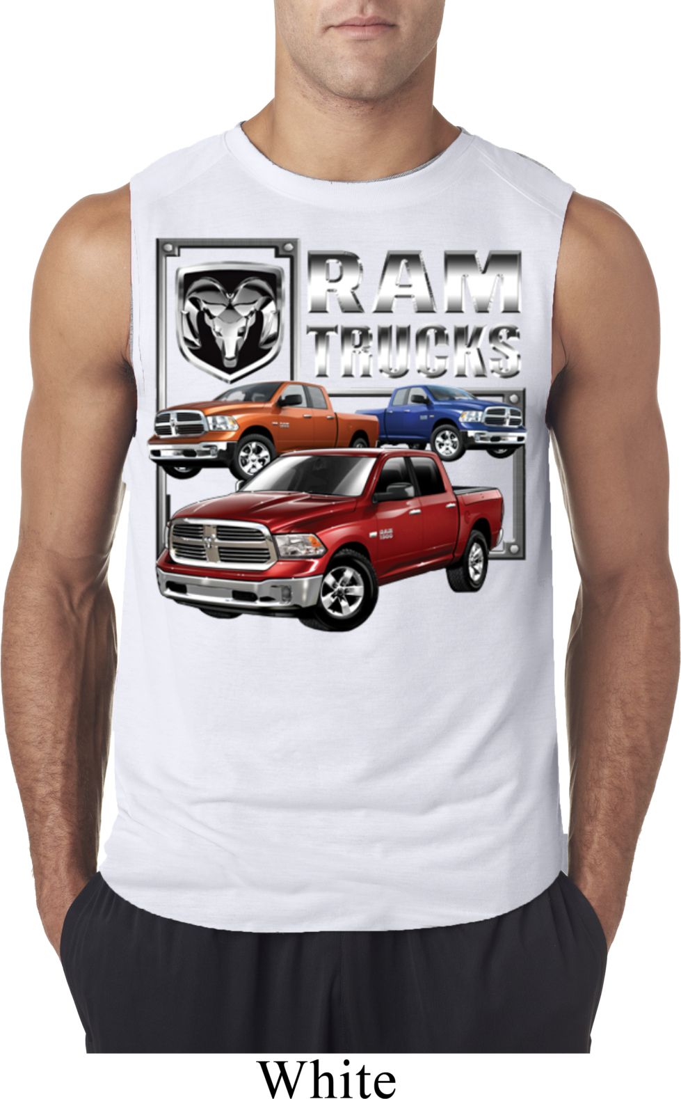 Mens Dodge Shirt Ram Trucks Sleeveless Tee T-Shirt - Dodge Ram Trucks ...