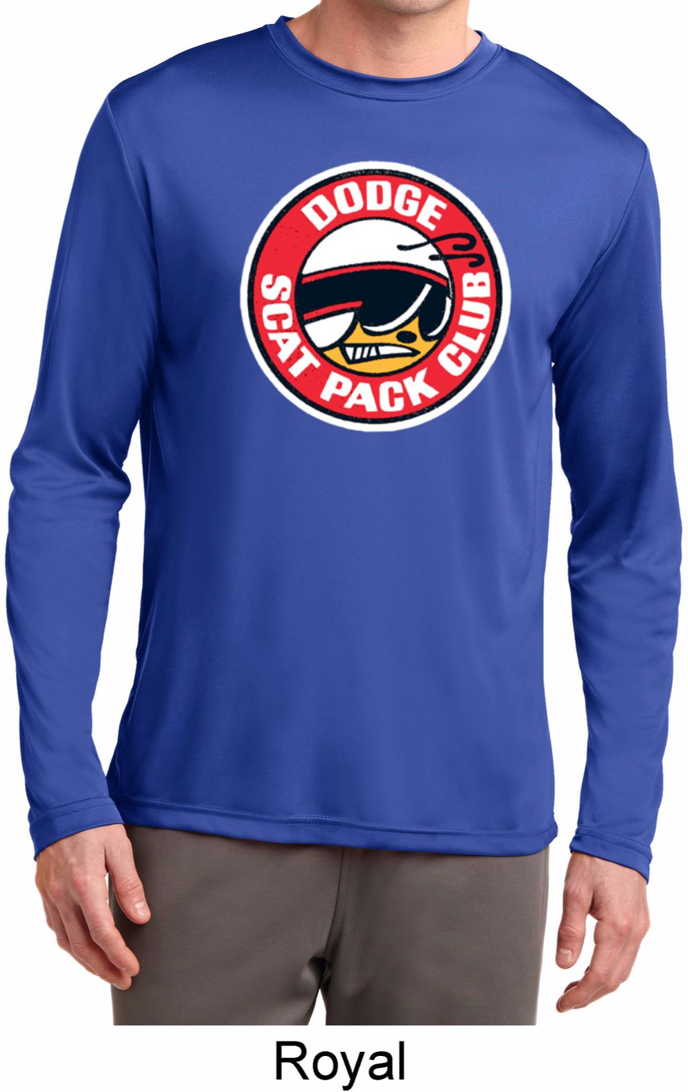 Mens Dodge Shirt Scat Pack Club Dry Wicking Long Sleeve Tee T-Shirt ...