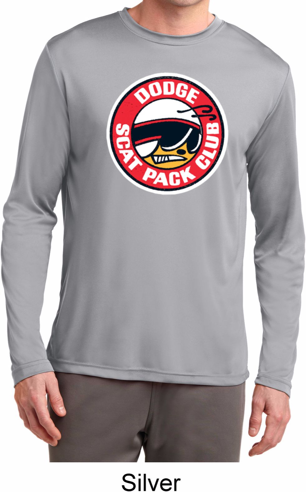Mens Dodge Shirt Scat Pack Club Dry Wicking Long Sleeve Tee T-Shirt ...