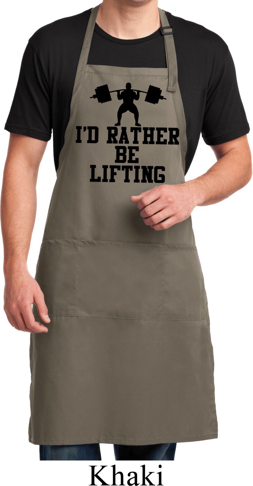 Mens Fitness Apron I Rather Be Lifting Full Length Apron with Pockets ...