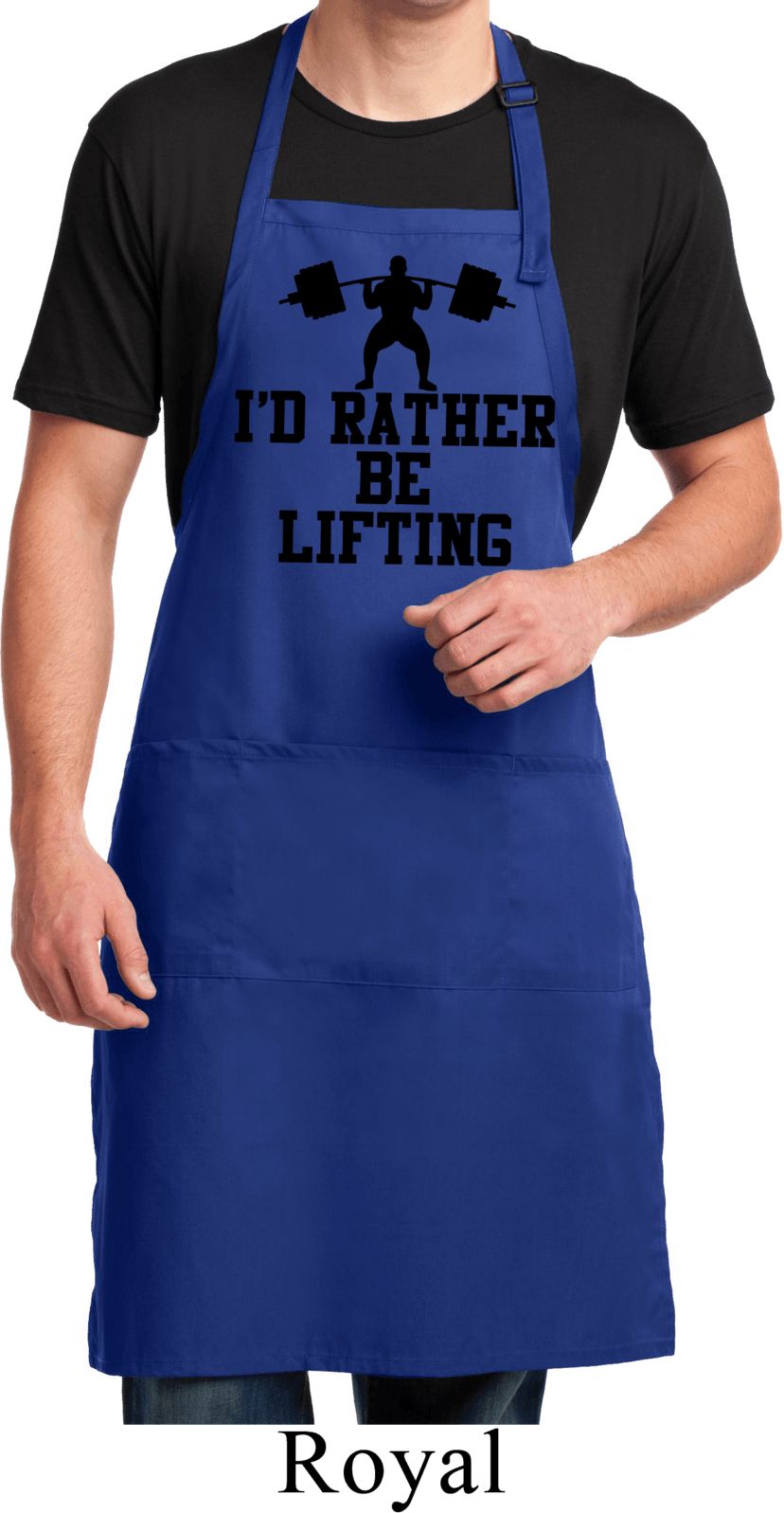 Mens Fitness Apron I Rather Be Lifting Full Length Apron with Pockets ...