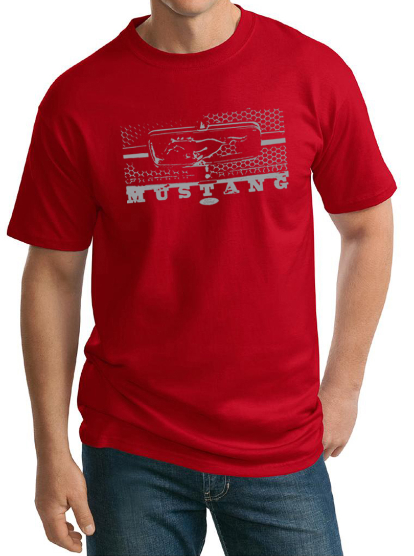 Mens Ford Mustang Shirt Honeycomb Grille Tall Tee T-Shirt - Ford ...