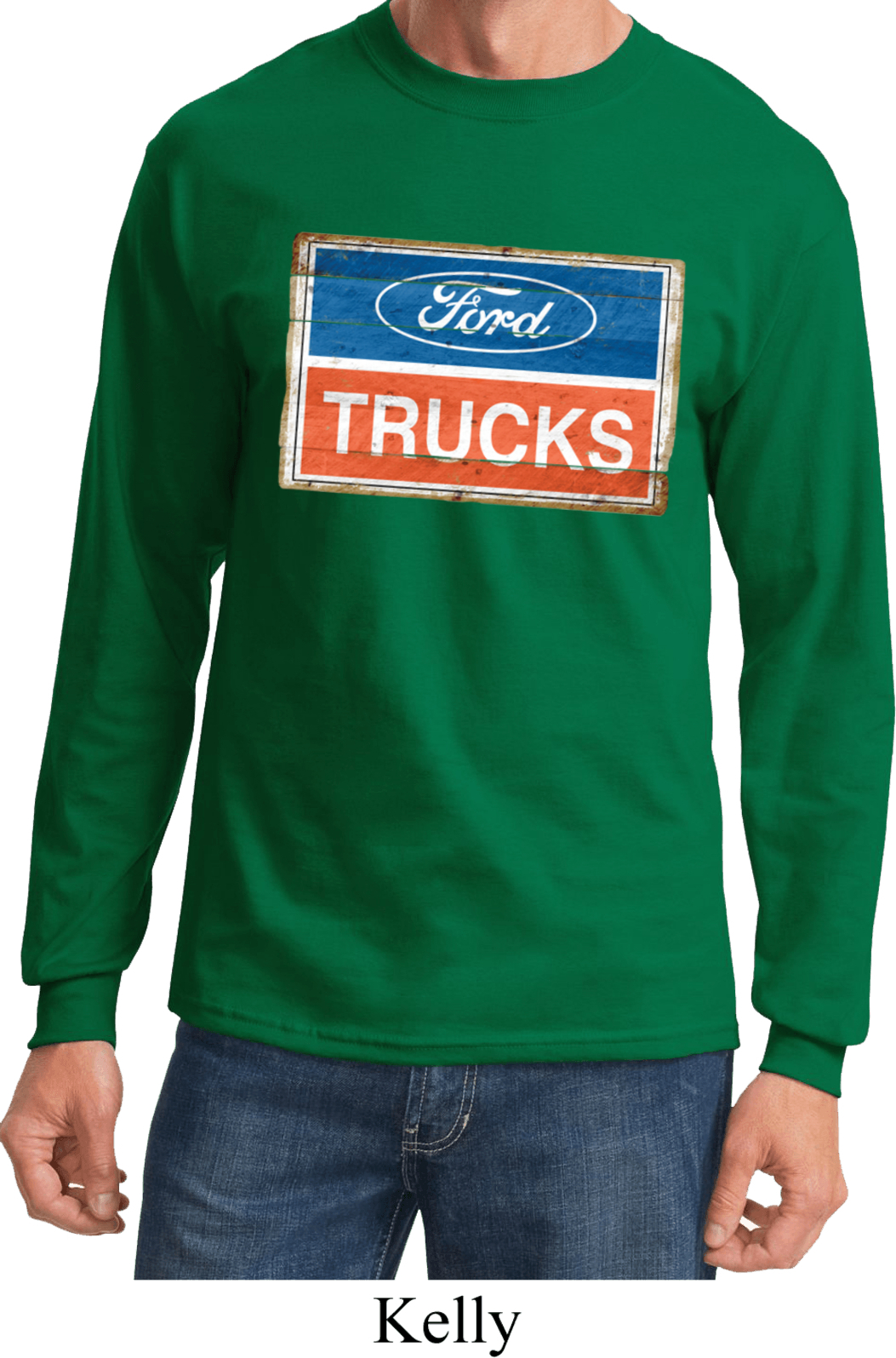 Mens Ford Shirt Ford Trucks Logo Long Sleeve Tee T-Shirt - Ford Trucks ...