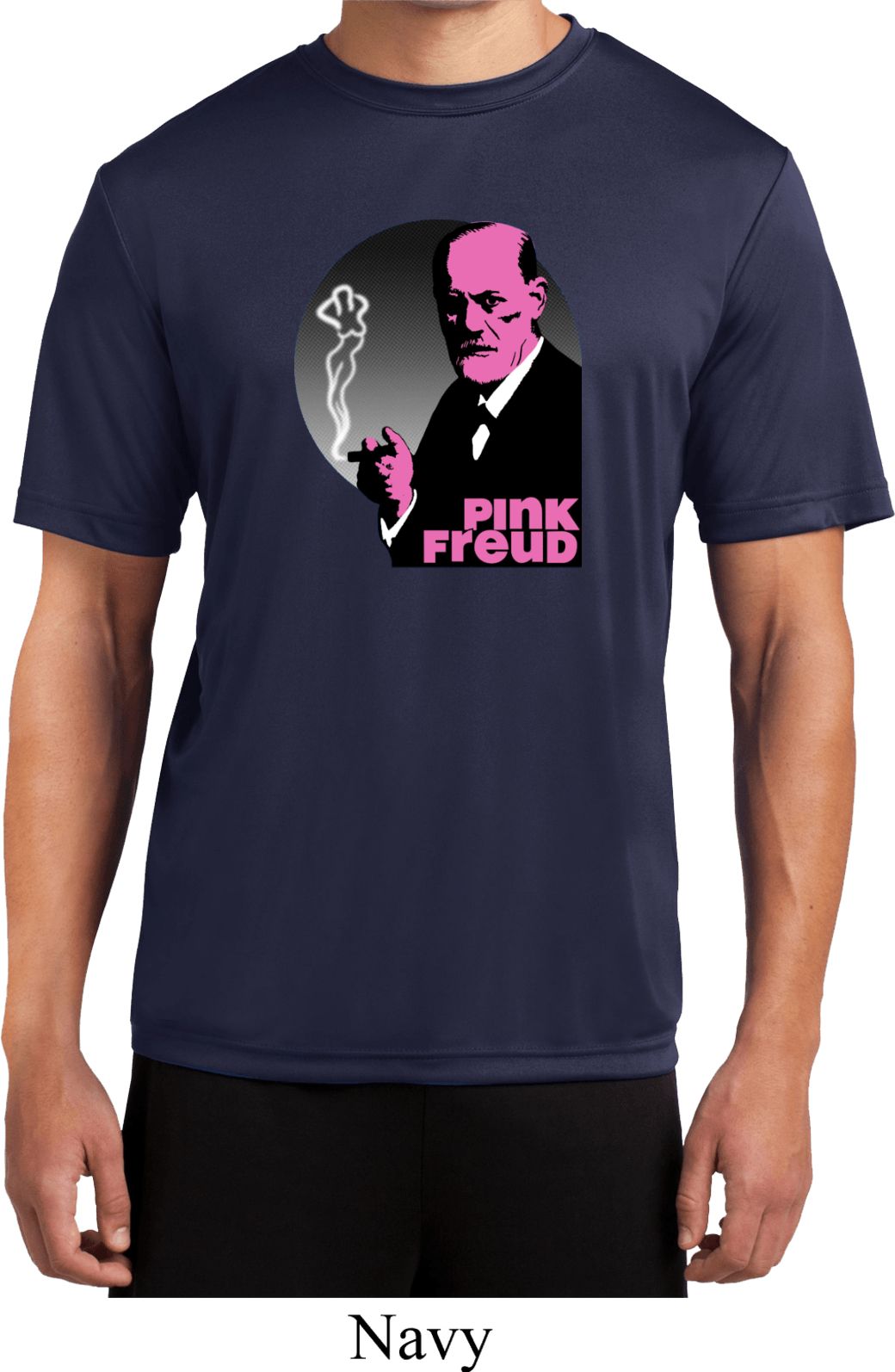Mens Funny Shirt Pink Freud Moisture Wicking Tee T-Shirt - Pink Freud ...